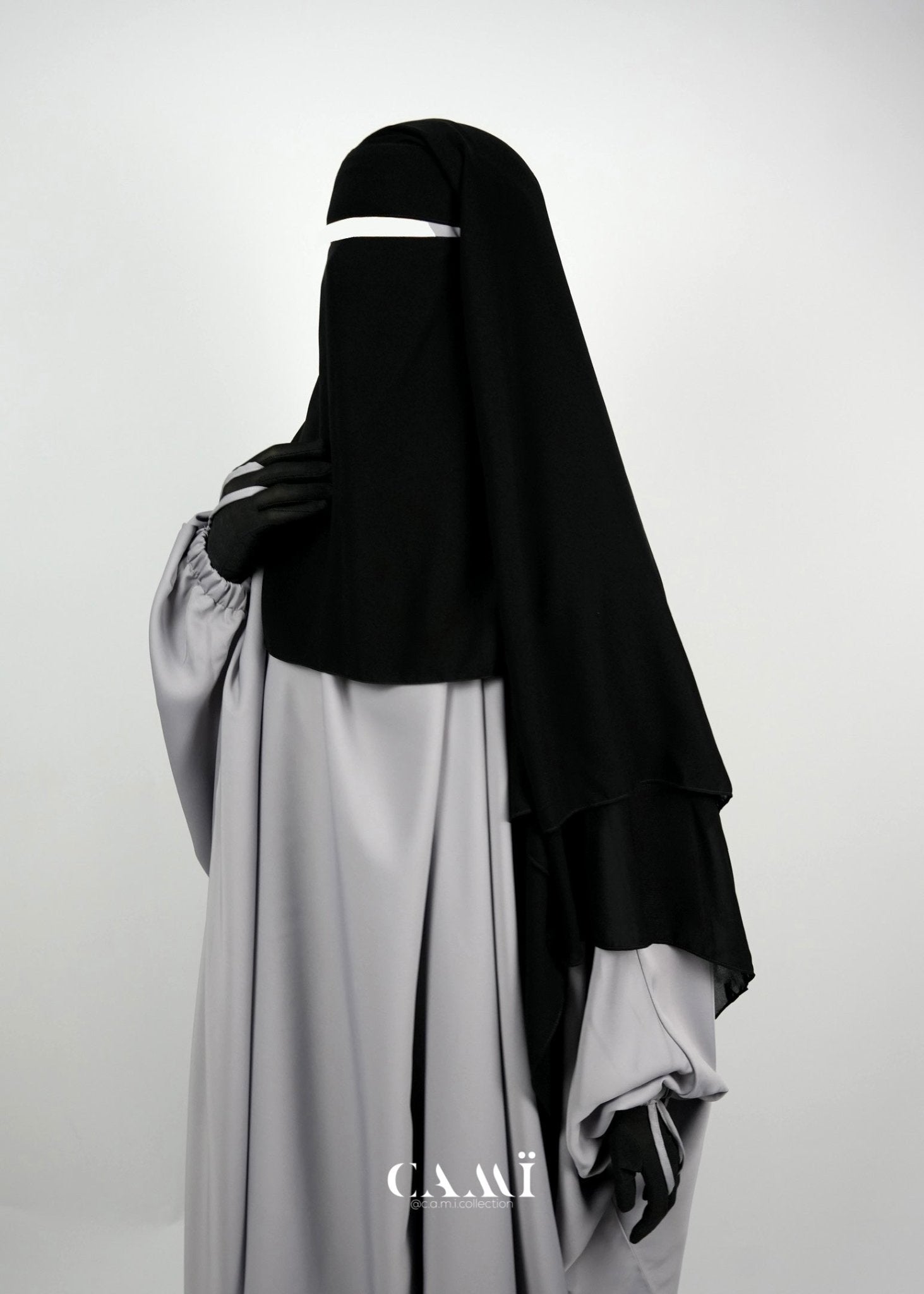 Three-layer niqab black – CAMÏ